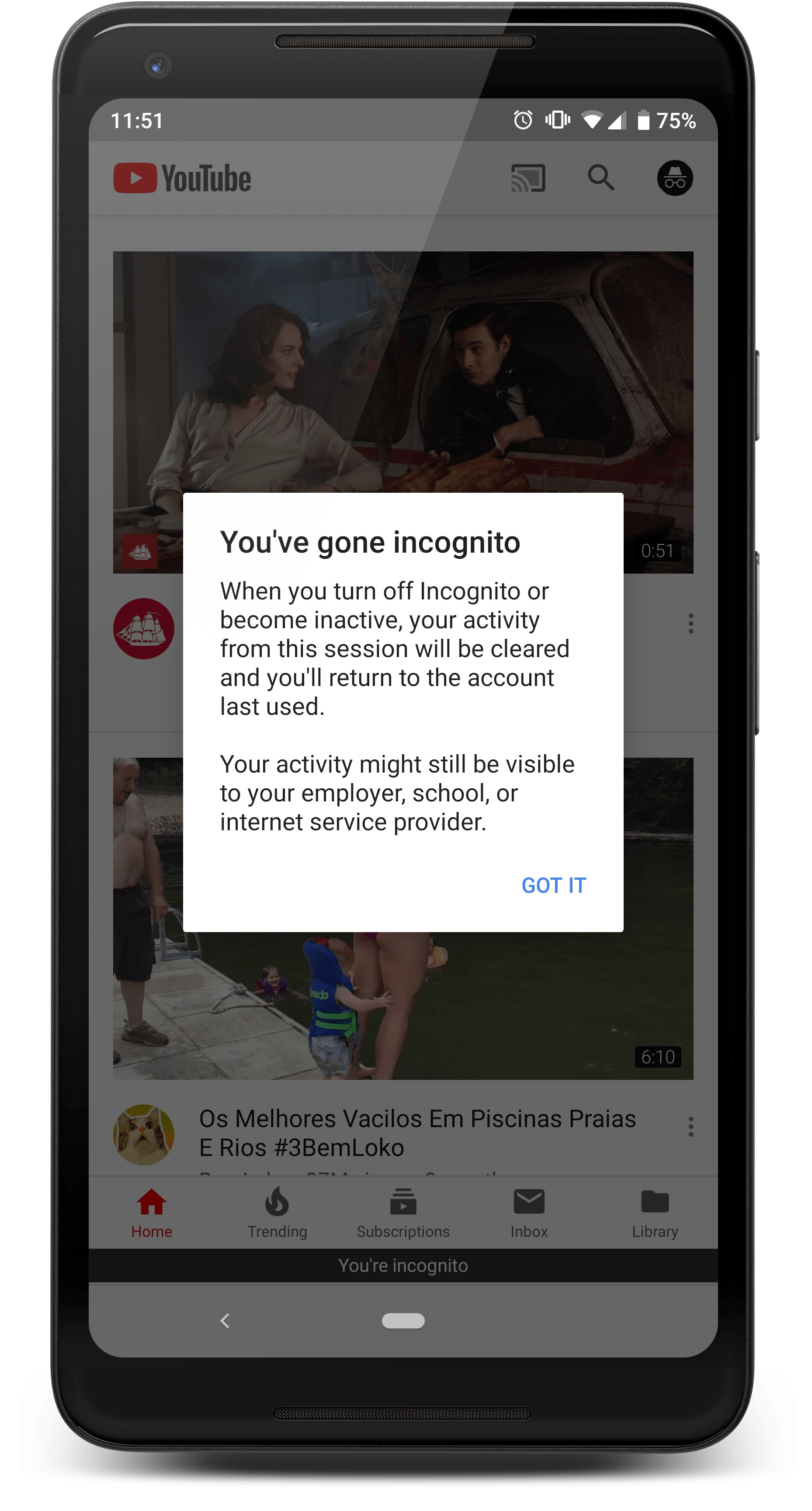 How to use YouTube's incognito mode for private browsing on Android