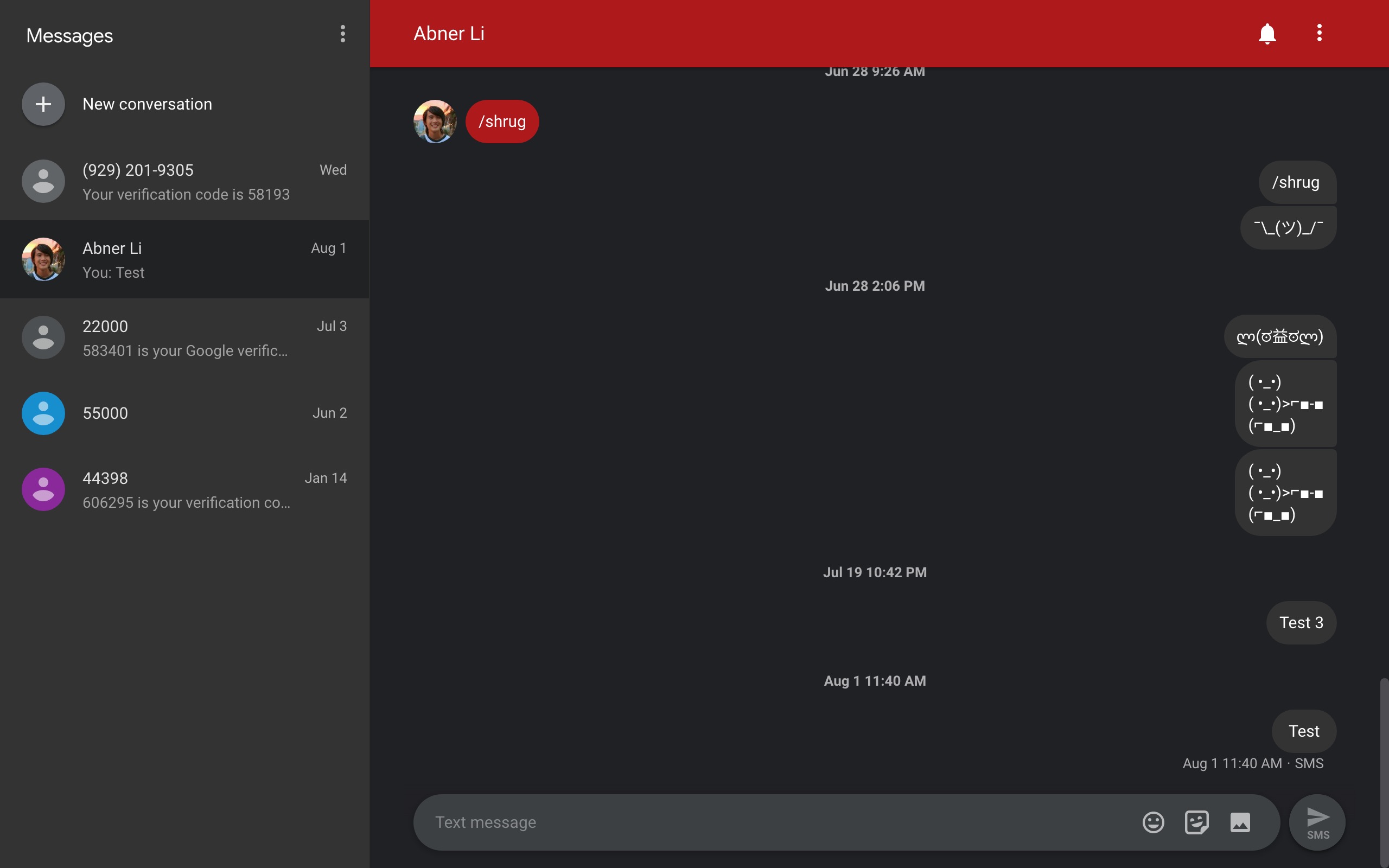 Android Messages for web updated w/ various Google Material Theme ...