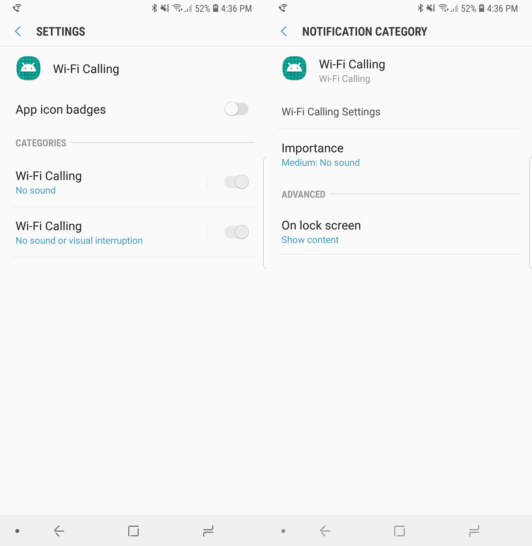 How to hide the Wi-Fi calling notification on Samsung devices