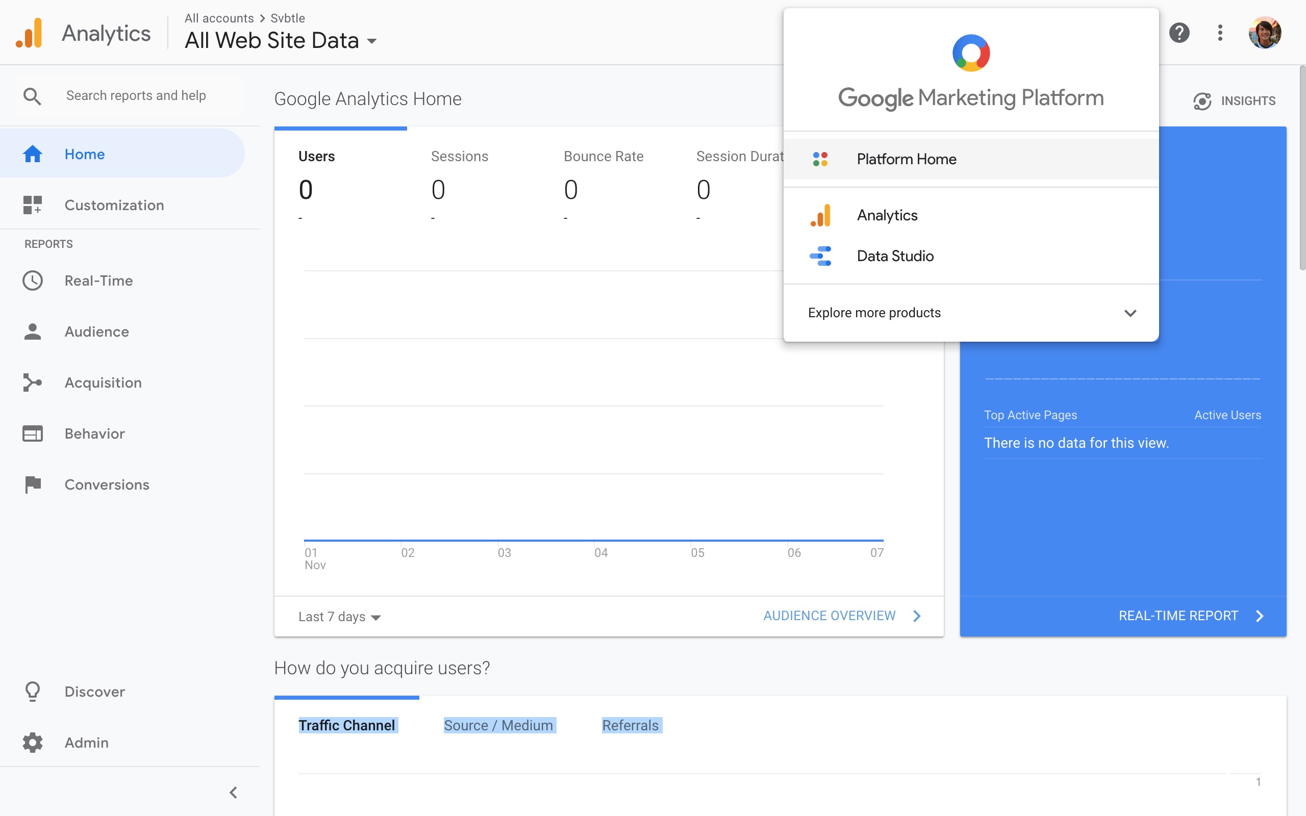 Google Analytics updated with Google Material Theme tweaks on the web