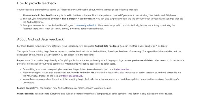 Google releasing Android Beta Feedback app for Android Q - 9to5Google