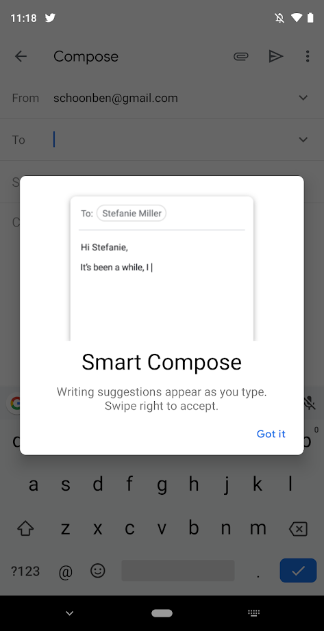 Gmail Smart Compose rolling out to all Android devices - 9to5Google