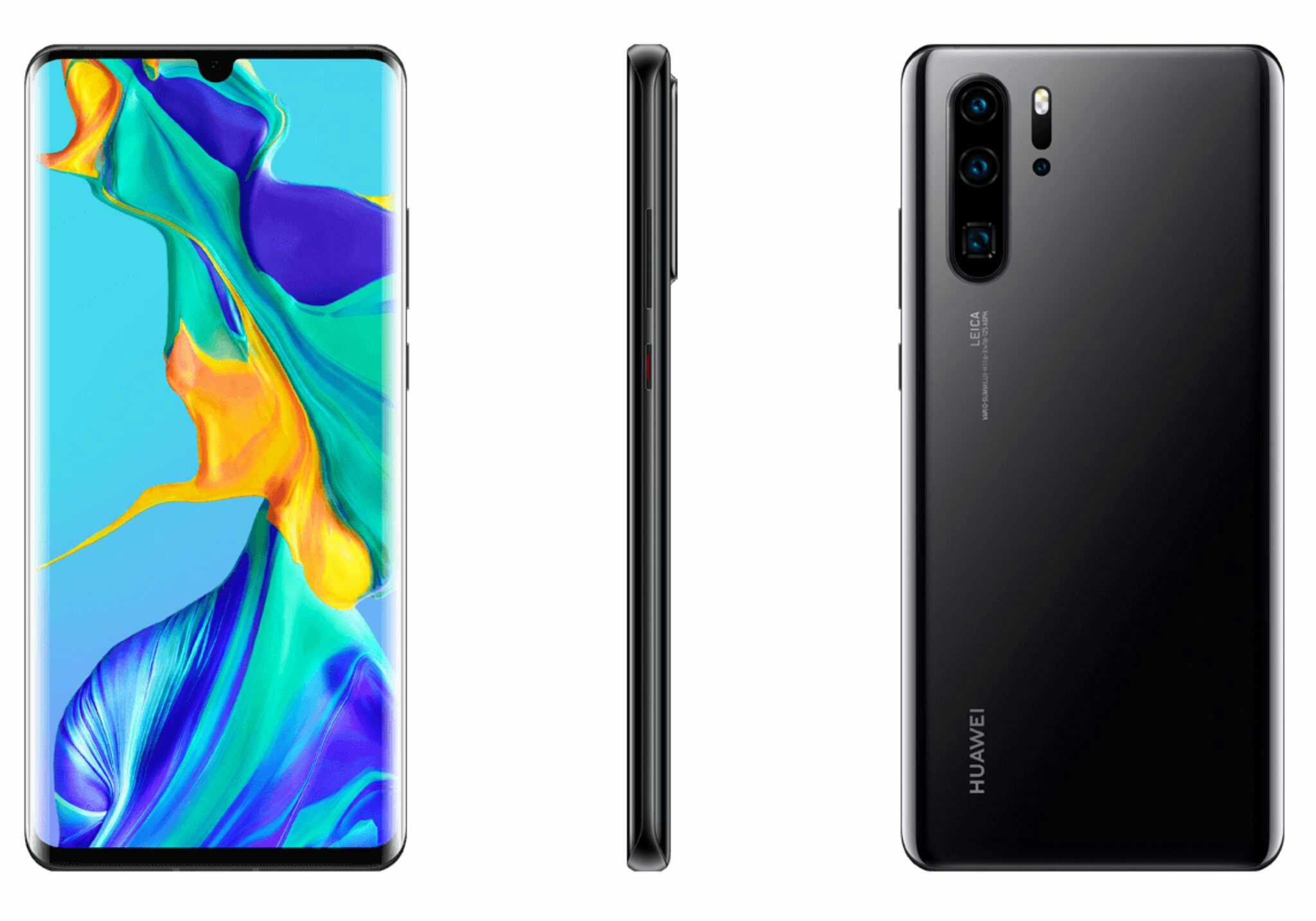 Huawei P30 Pro press renders leak, Samsung OLED panel - 9to5Google