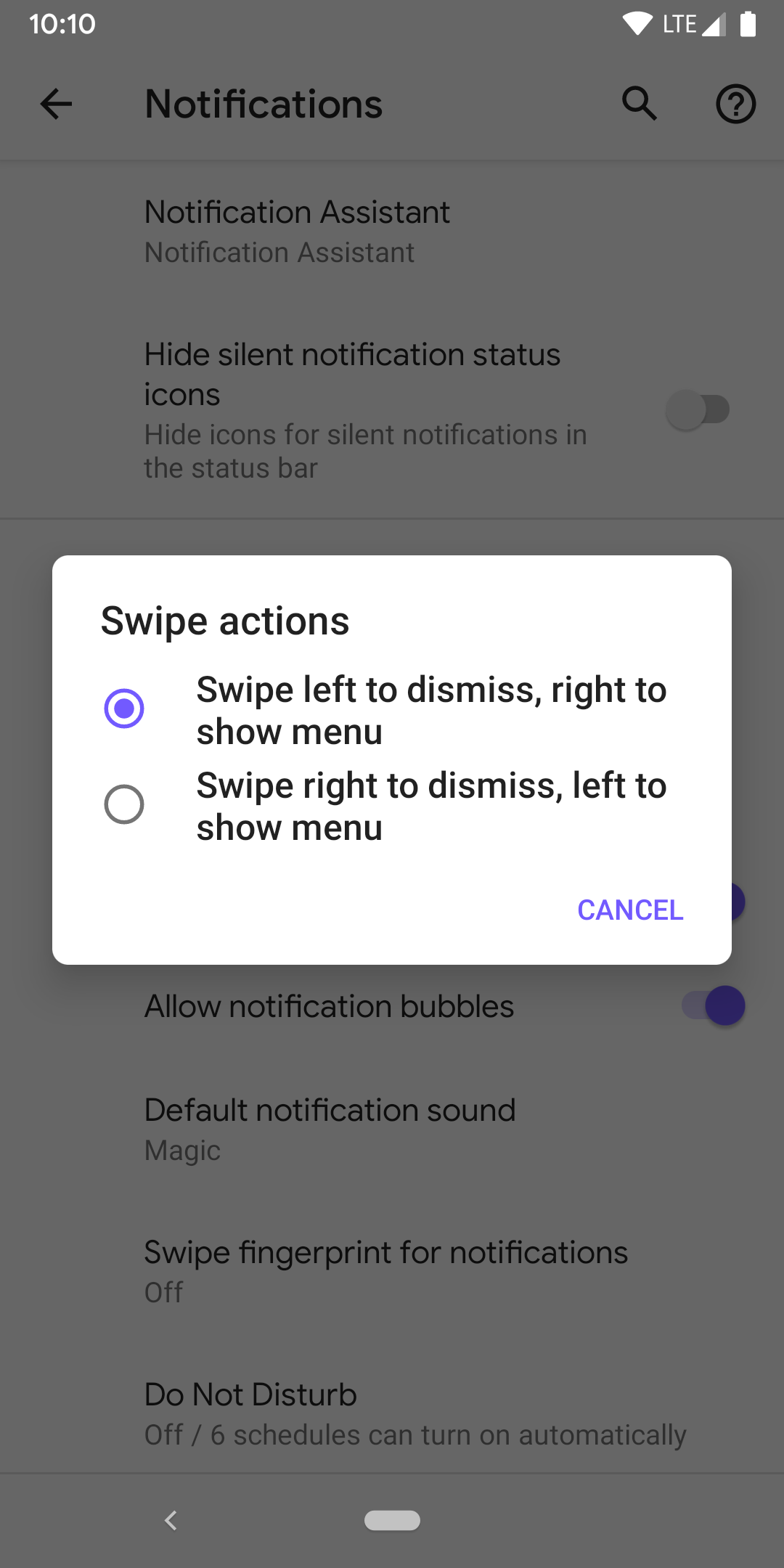 Android Q Beta 2: Change notification dismiss swipe direction - 9to5Google