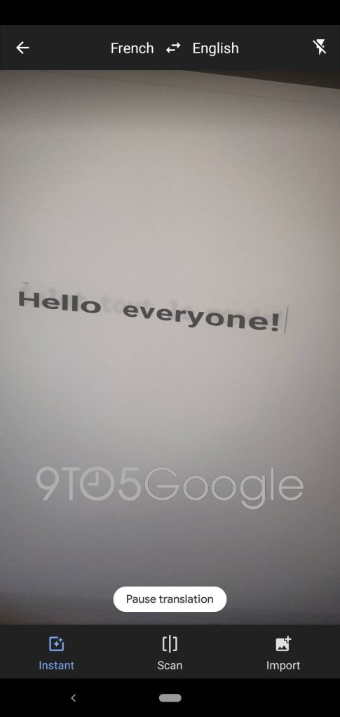Google Translate Instant camera overlays translations, auto detects ...