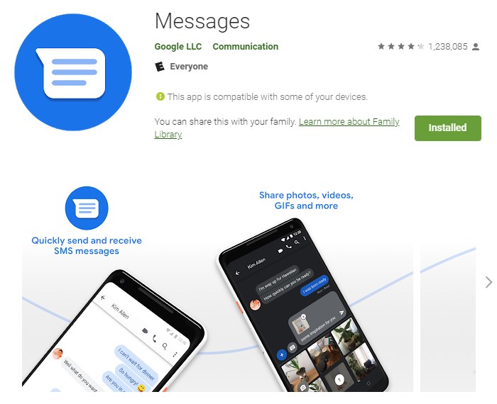 Google's Messages app gets 500 million Play Store installs - 9to5Google