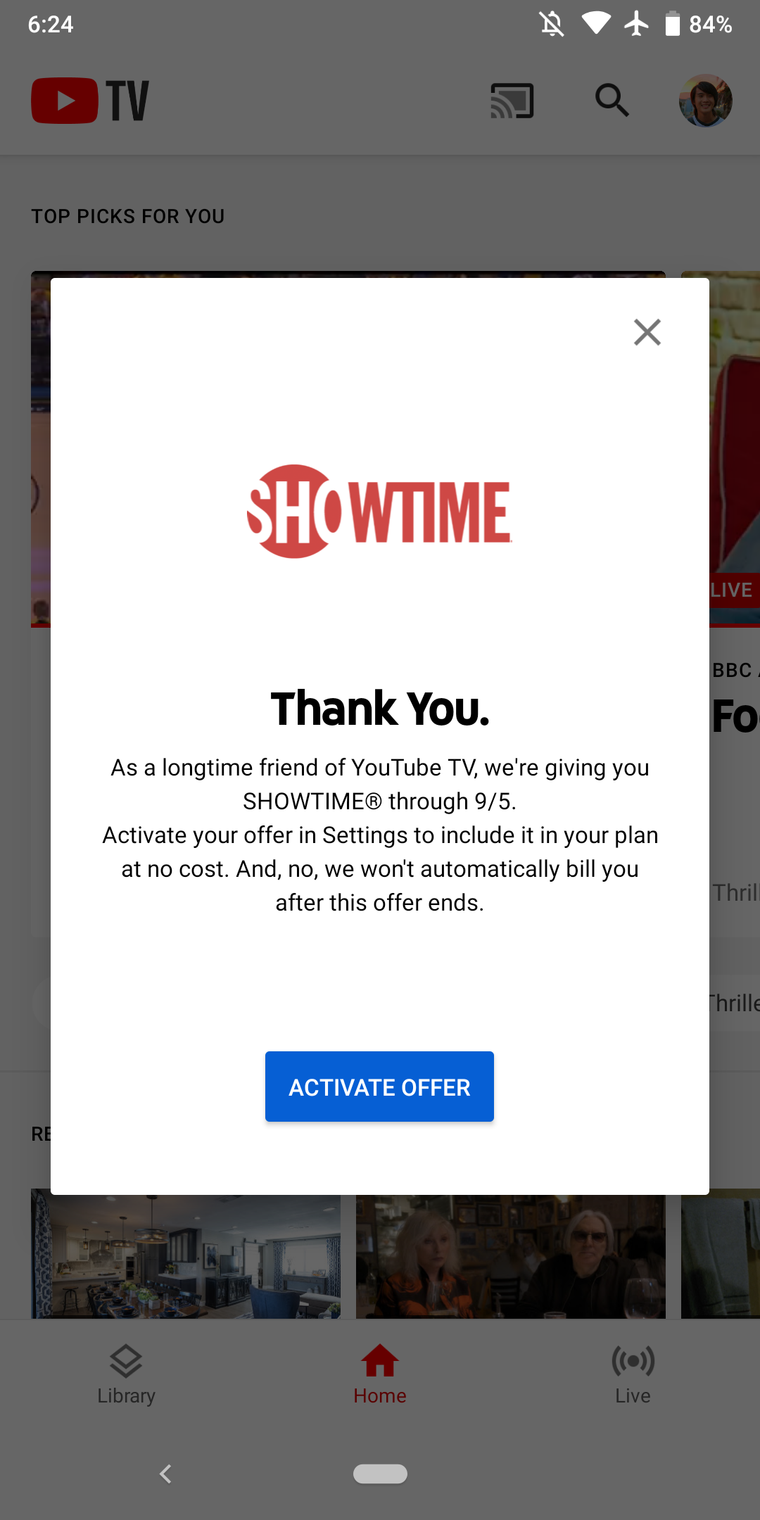 YouTube TV offering 'longtime' subscribers free Showtime - 9to5Google