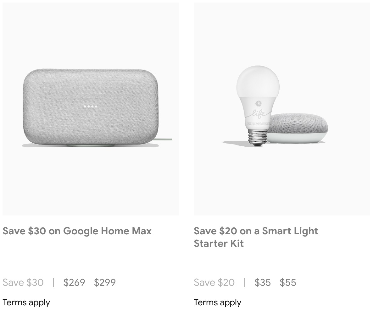 $269 Google Home Max, $99 Nest Hub + Smart Light in new deals - 9to5Google
