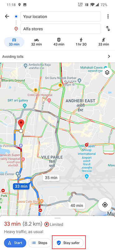 Google Maps testing off-route taxi alerts in India - 9to5Google
