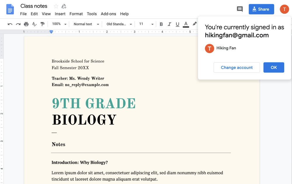 Google Docs Highlights What Account You re Signed In With 9to5Google Google Docs Highlights What Account You re Signed In With 9to5Google