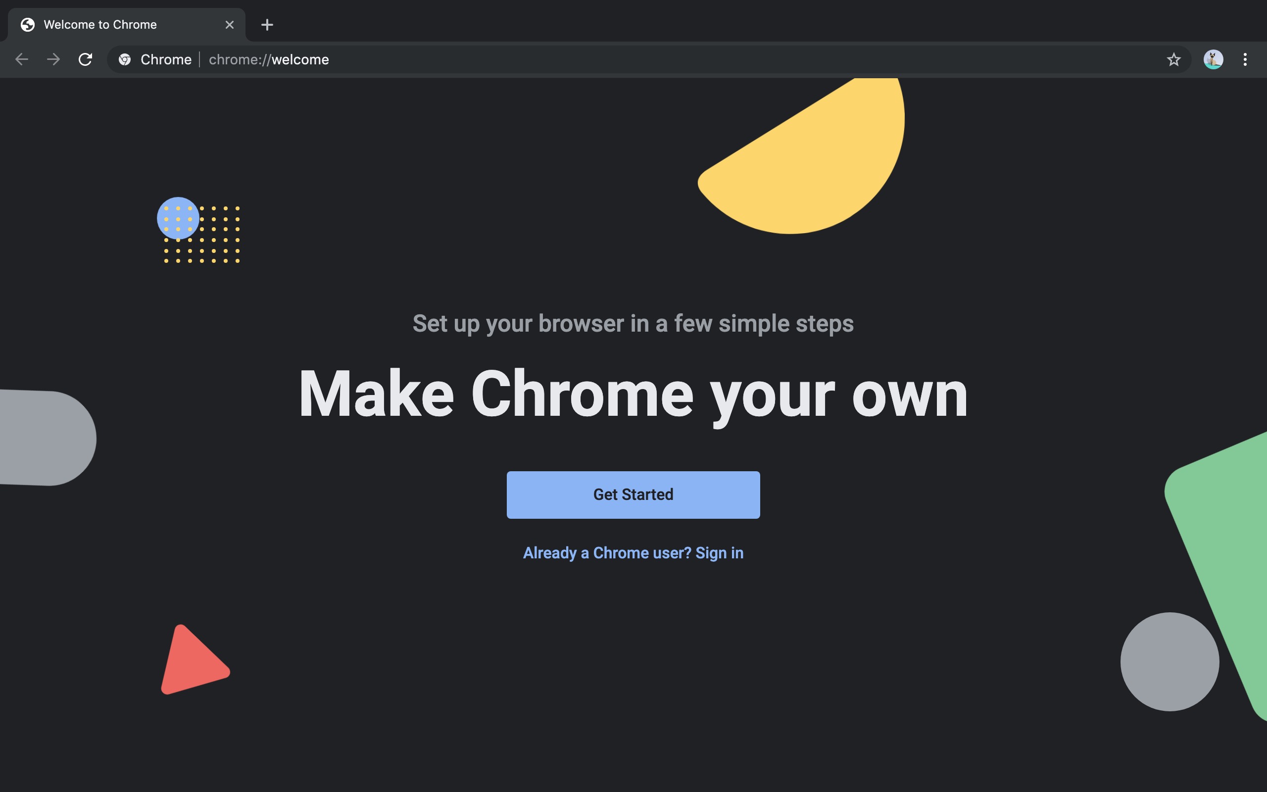 Chrome 77 beta: New welcome screen, preps customizing New Tab page ...