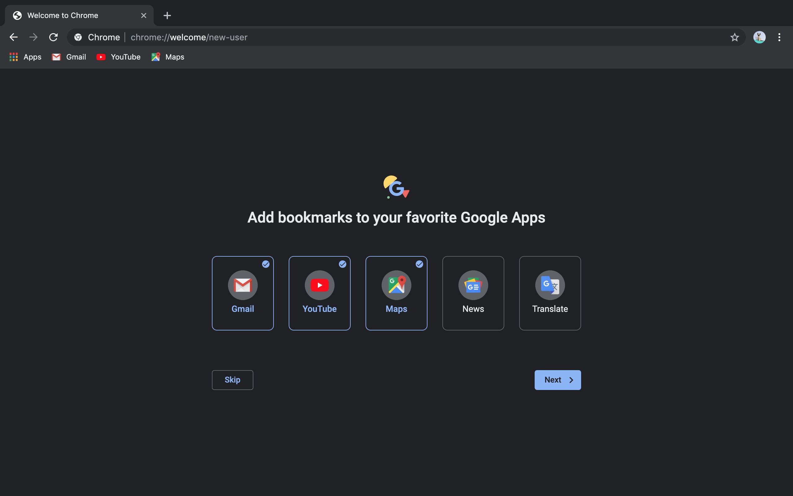 Chrome 77 beta: New welcome screen, preps customizing New Tab page ...