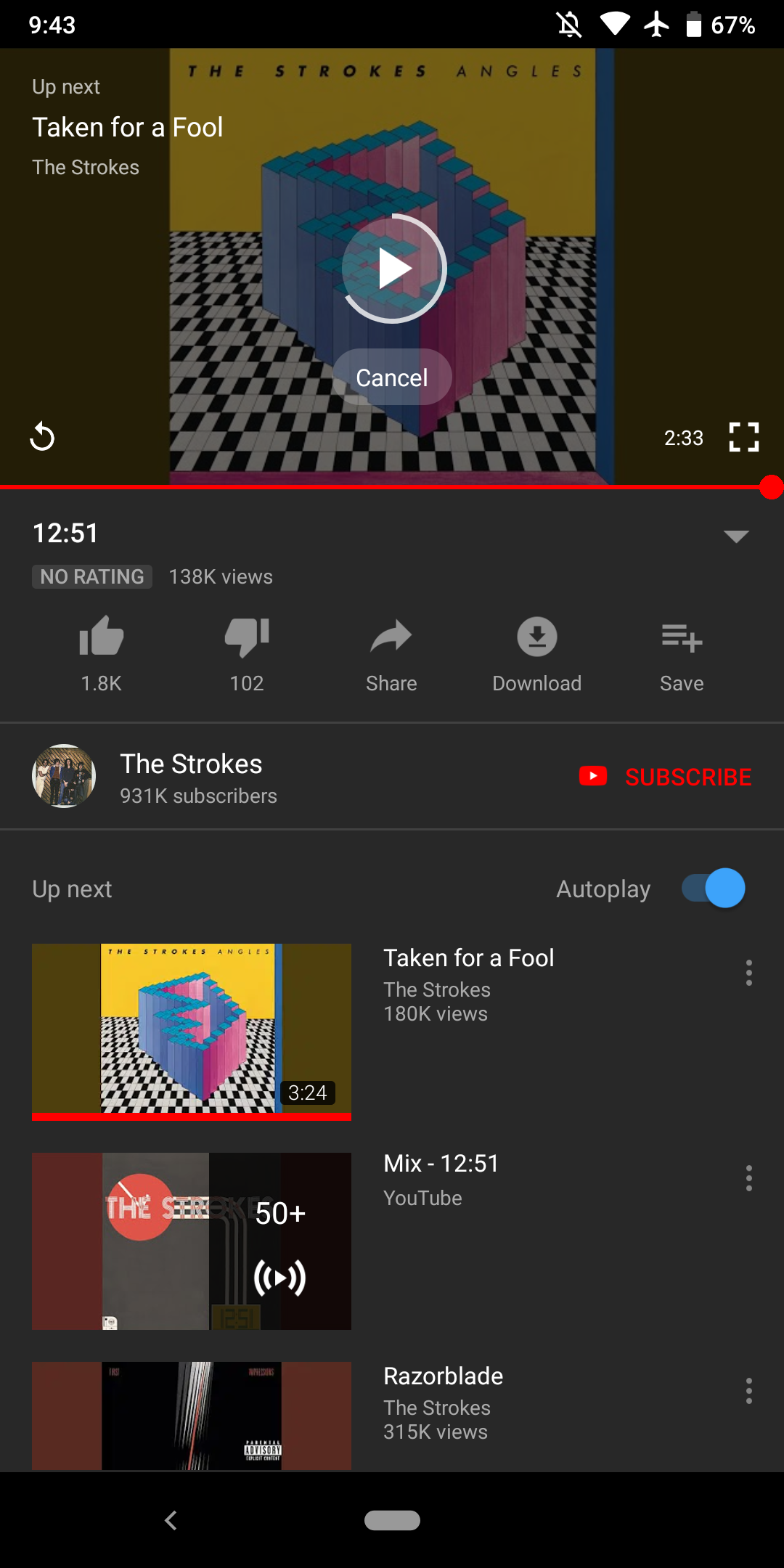 YouTube for Android testing tweaked ‘Up next’ UI with larger buttons ...