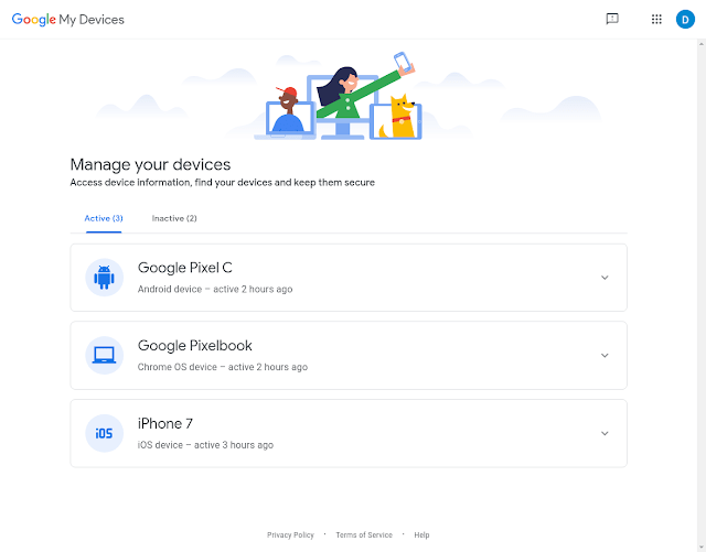 Google revamps 'My Devices' page, shows more hardware - 9to5Google