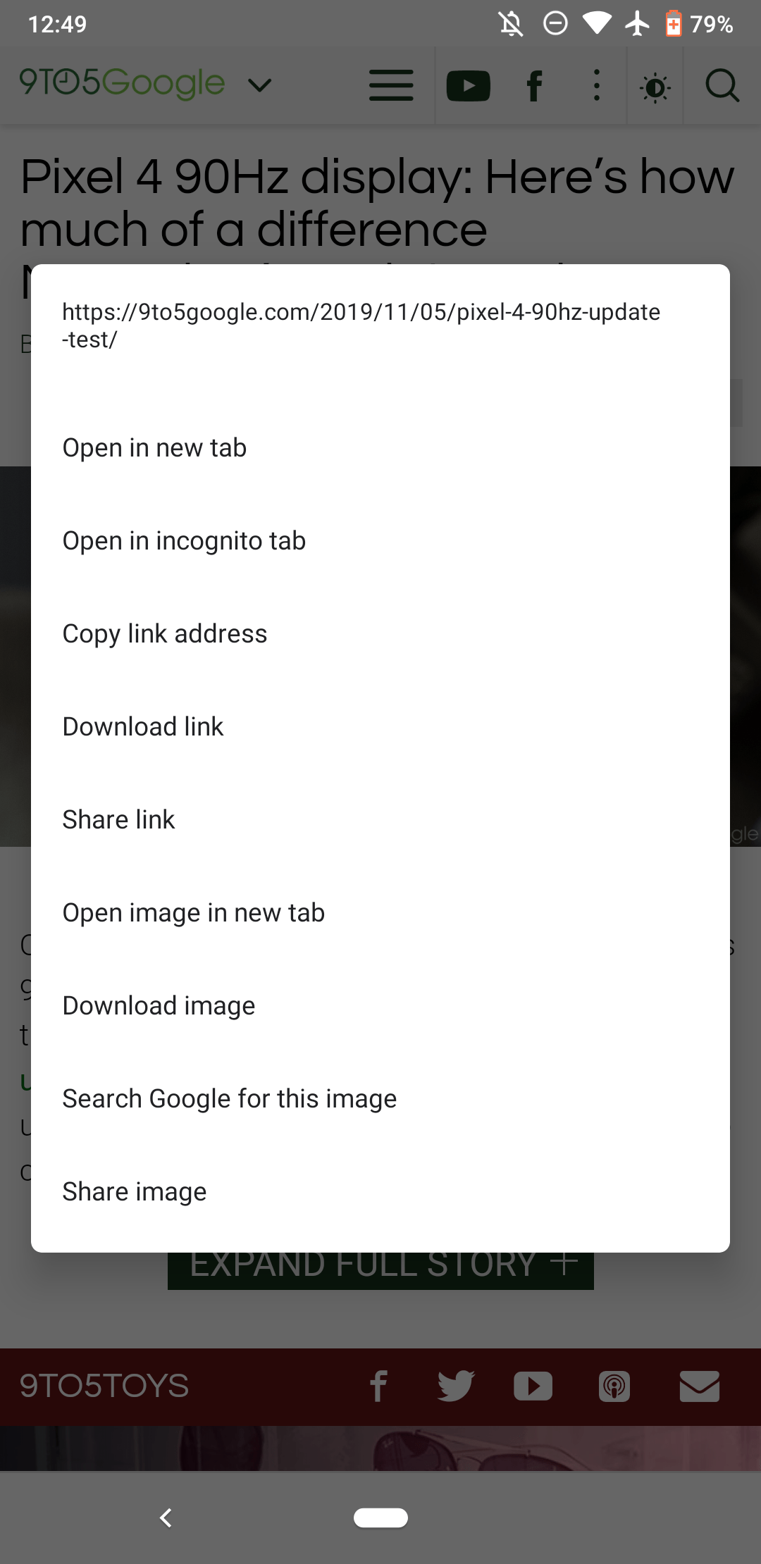 Chrome for Android rolling out new long press menu for links - 9to5Google
