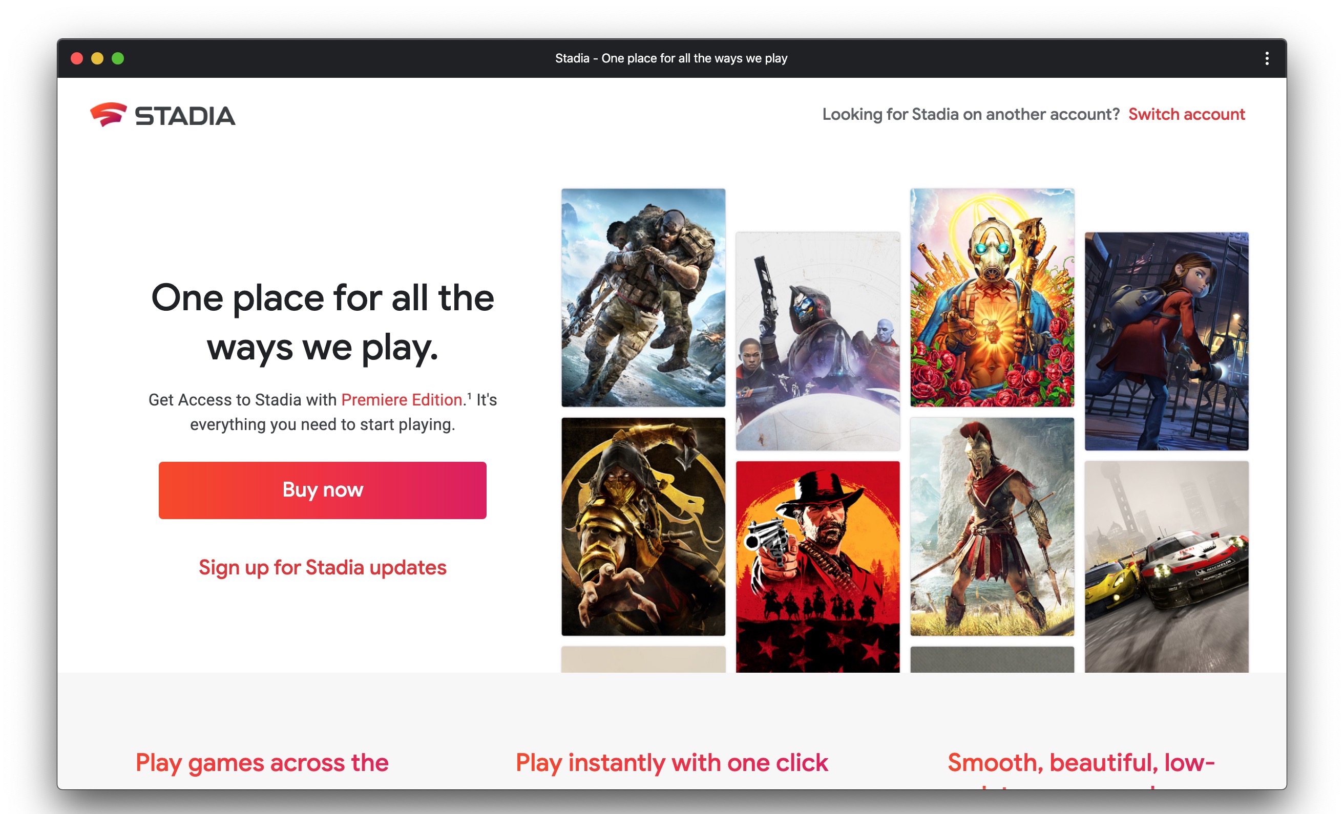 Stadia.com goes live as landing page ahead of launch - 9to5Google