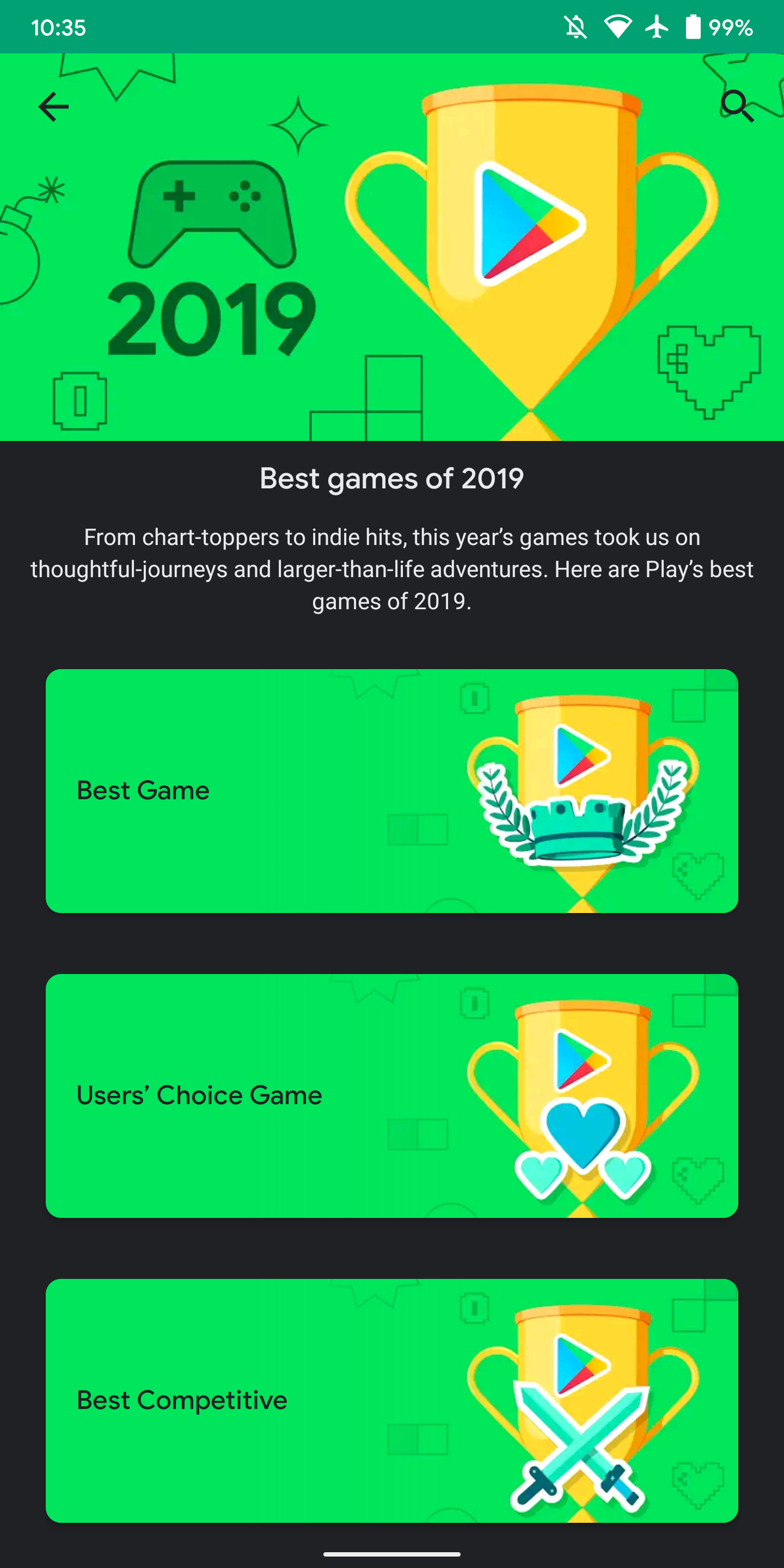 Google Play reveals best apps, games, and movies of 2019