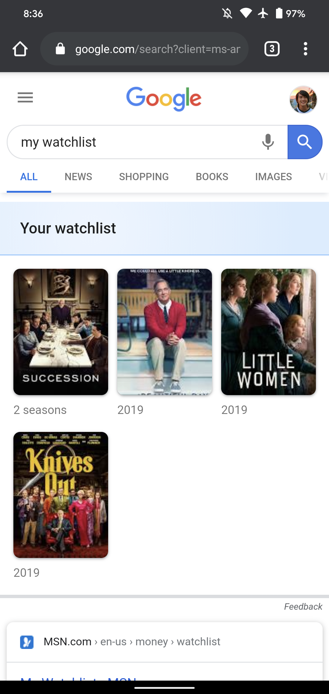 Google Search adds 'Watchlist' to bookmark movies, TV - 9to5Google