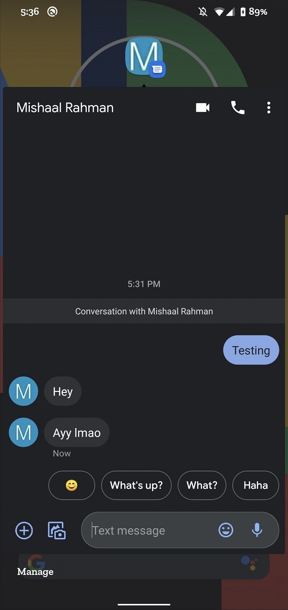 Google Messages tests Android Bubbles w/ floating message - 9to5Google