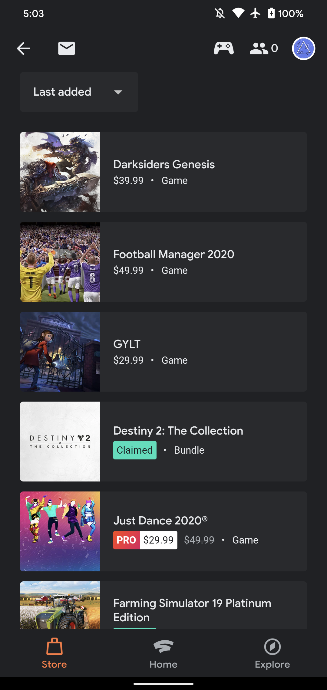 Stadia Store 'All games' list now actually sorts by Last added - 9to5Google