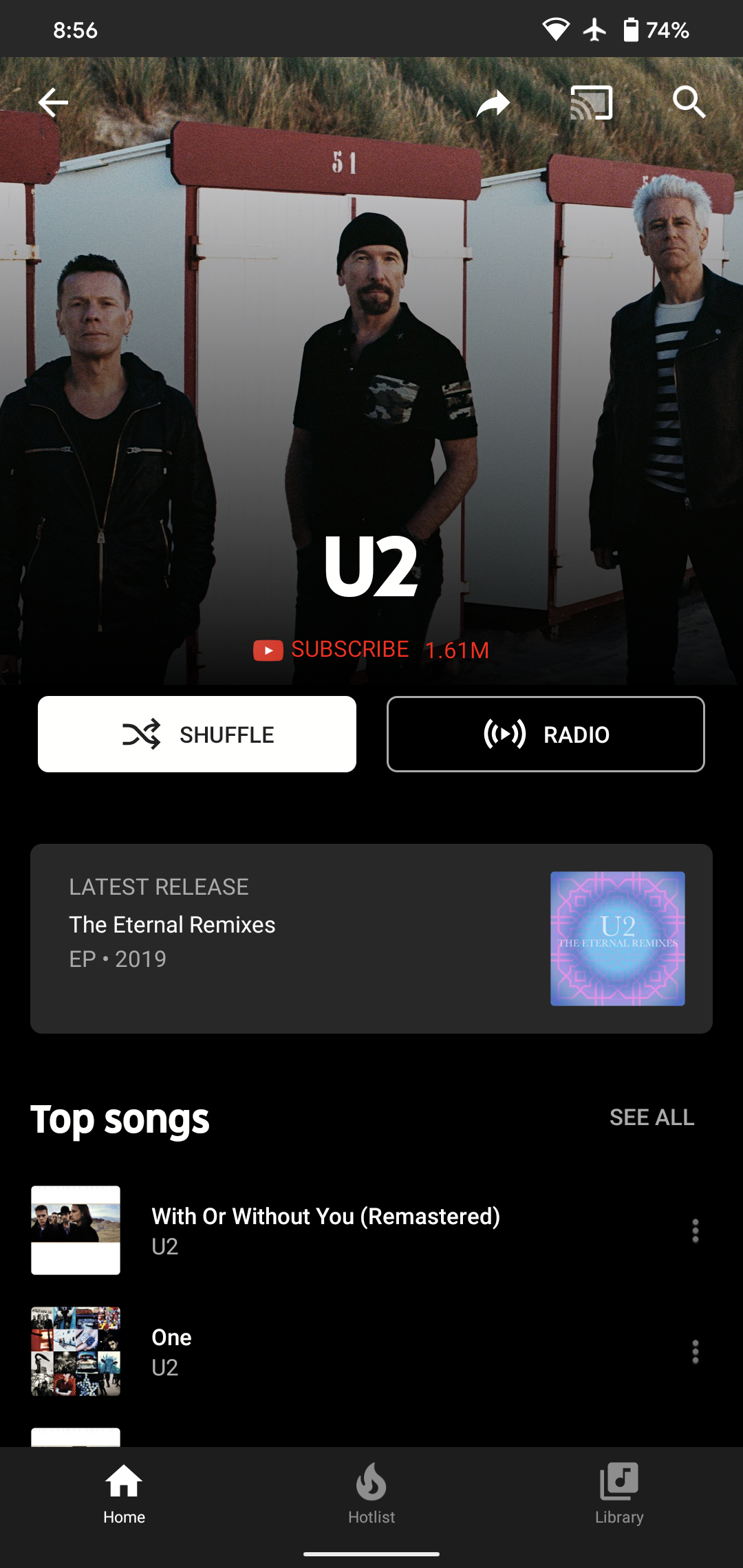 YouTube Music now lets you share artist profiles on Android, iOS