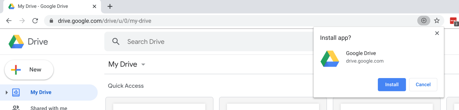 Google Drive can now be used as a Progressive Web App