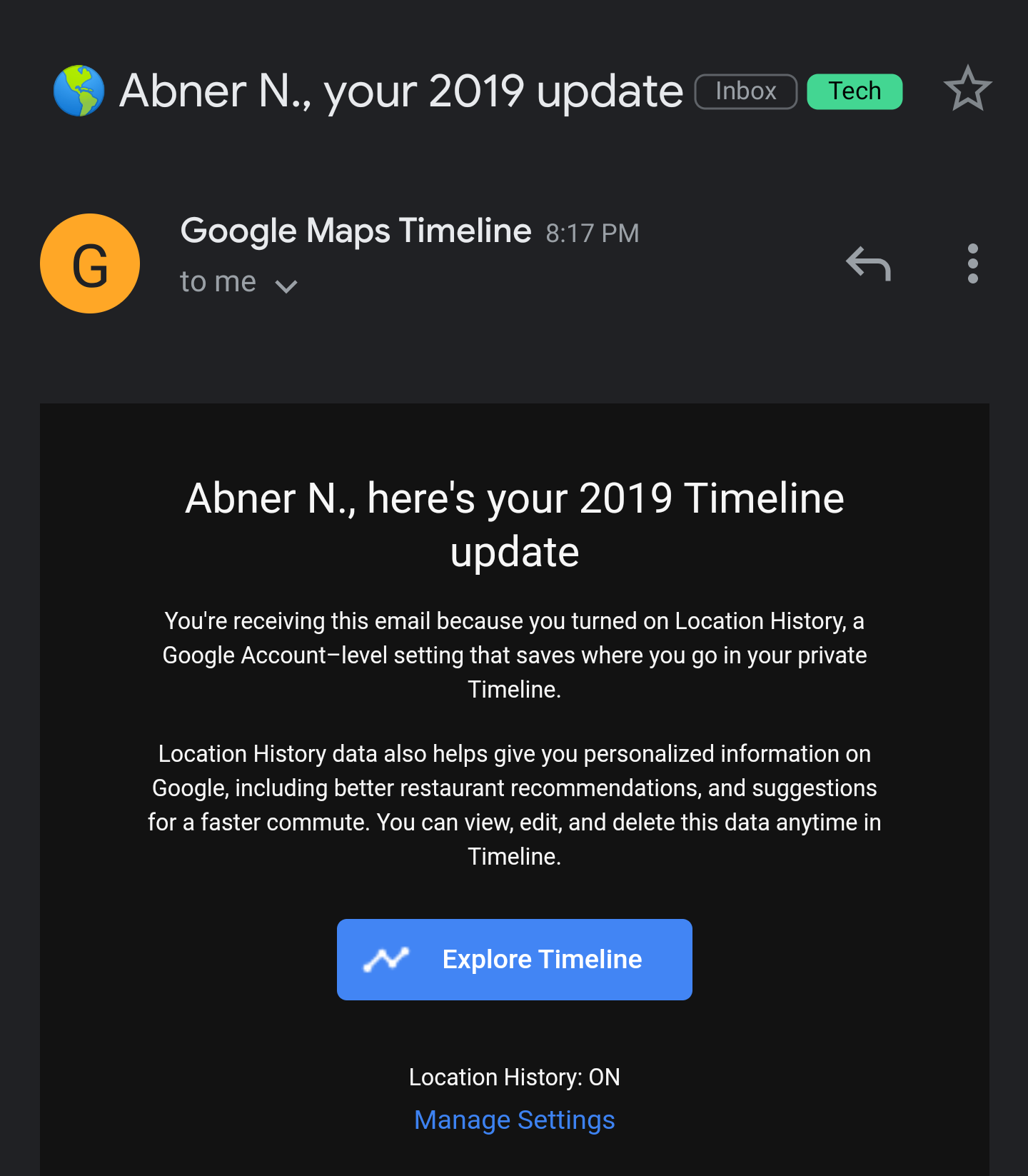 Google sending out 2019 Maps Timeline recap - 9to5Google