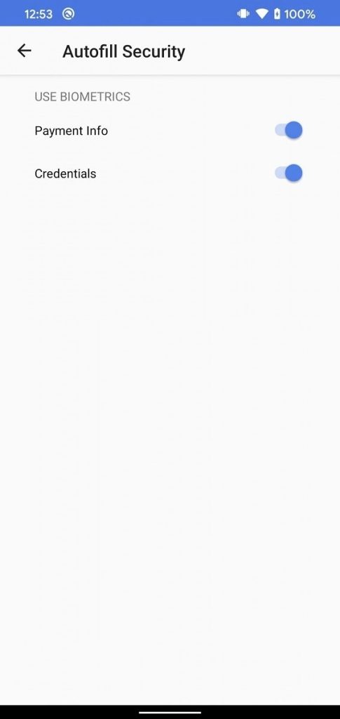 Google Autofill testing biometric support on Android - 9to5Google