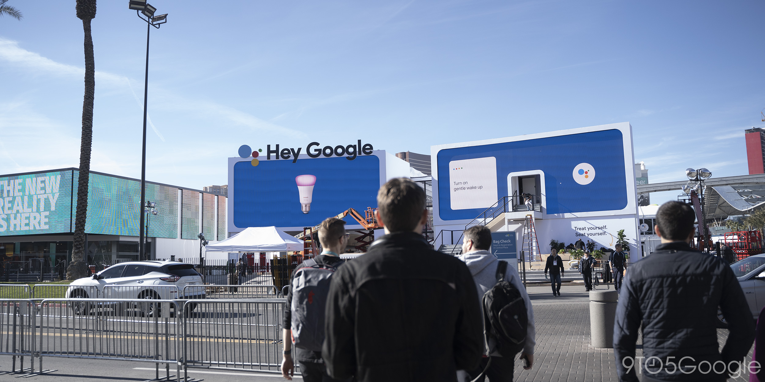 Google sets up CES 2020 outdoor booth complete w/ slide - 9to5Google