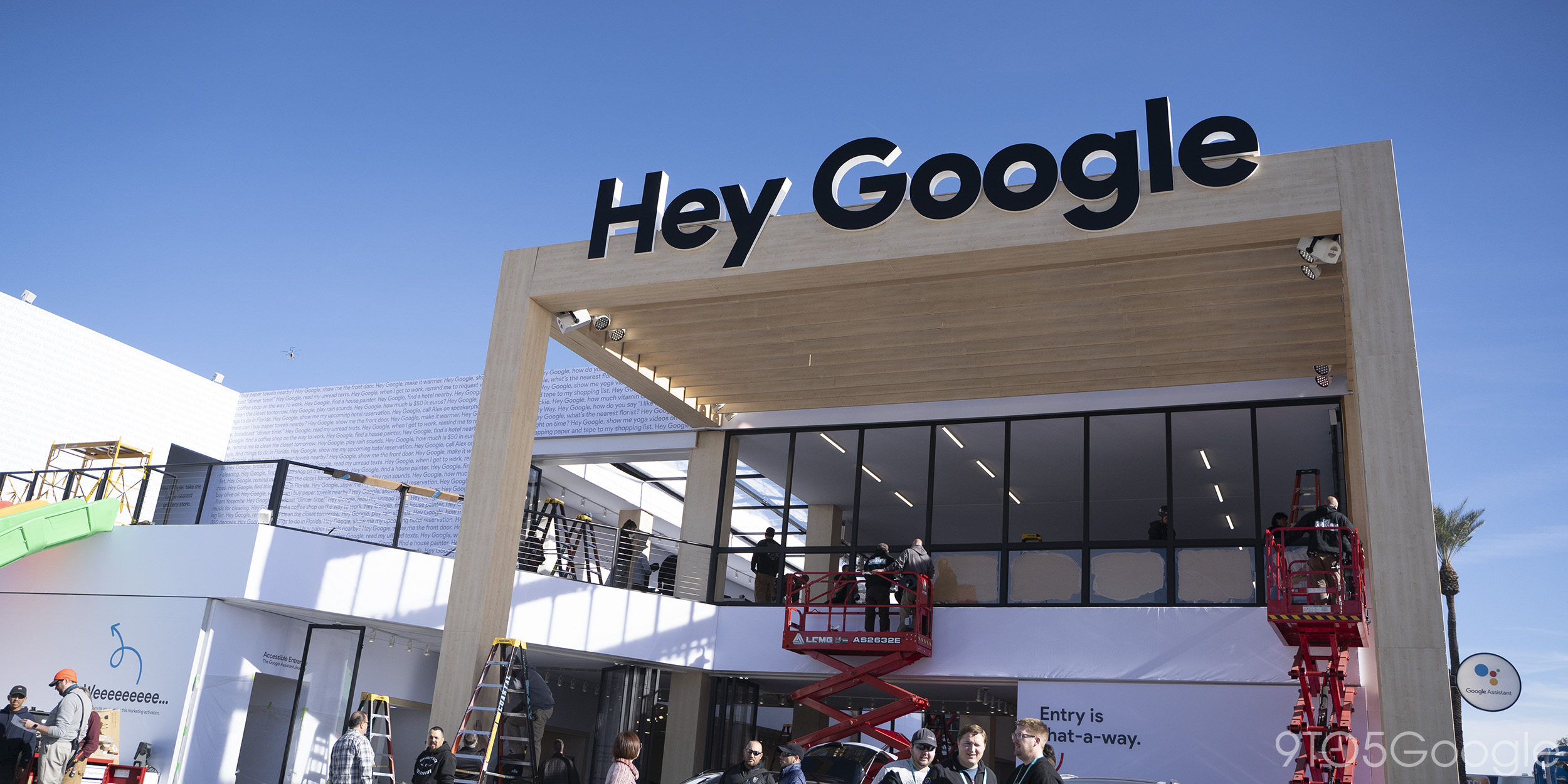 Google sets up CES 2020 outdoor booth complete w/ slide - 9to5Google