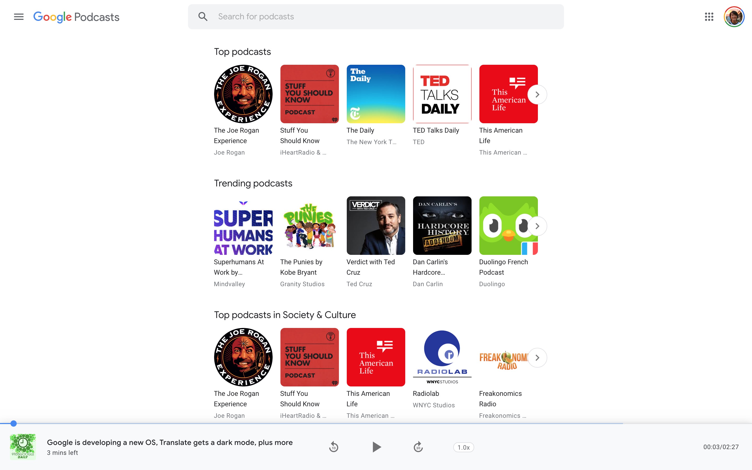 Google Podcasts on the web adds homepage, search, more - 9to5Google