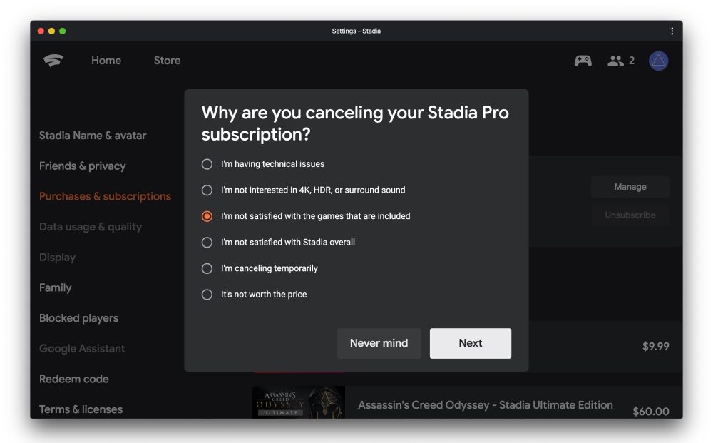 Stadia 2.7 for Android adds cancellation survey, other tweaks - 9to5Google