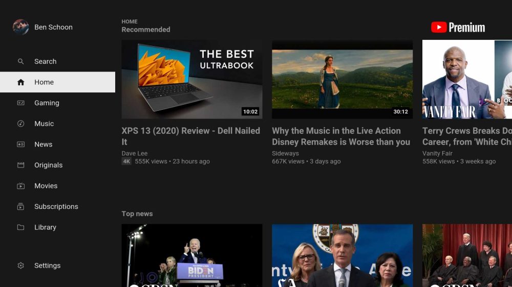 YouTube for Android TV tweaks UI w/ darker background - 9to5Google