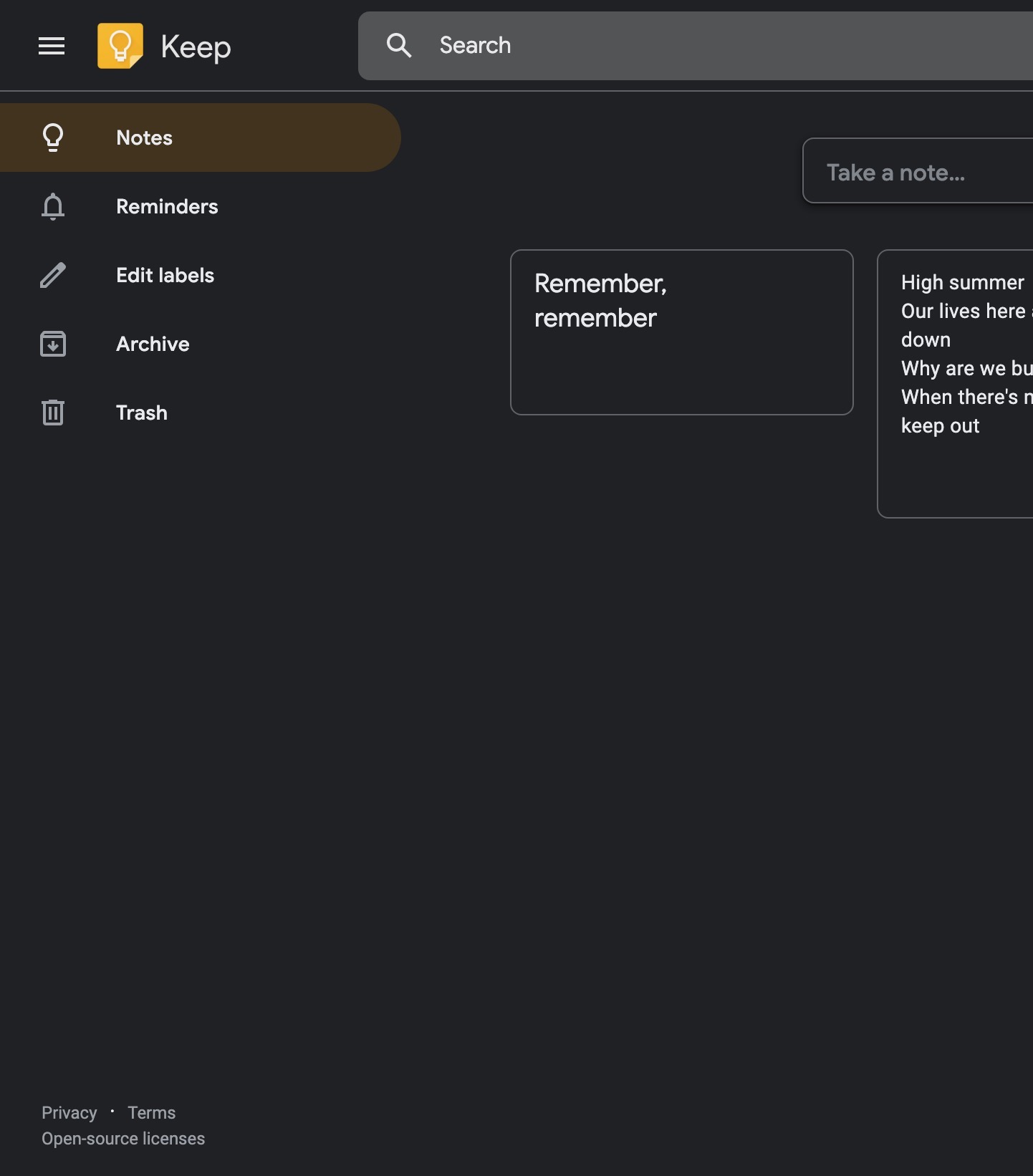 Google Keep gets always-visible docked sidebar on the web
