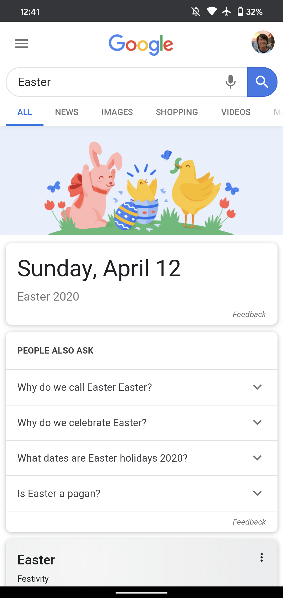 Google Search gains actual Easter eggs to mark Easter