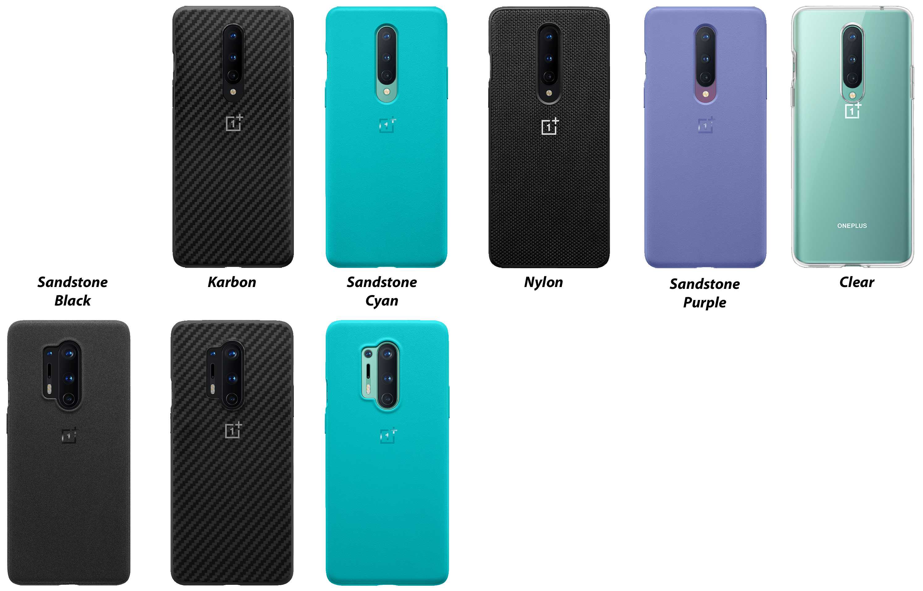 OnePlus 8 cases bring 'Sandstone' w/ cyan & purple options - 9to5Google