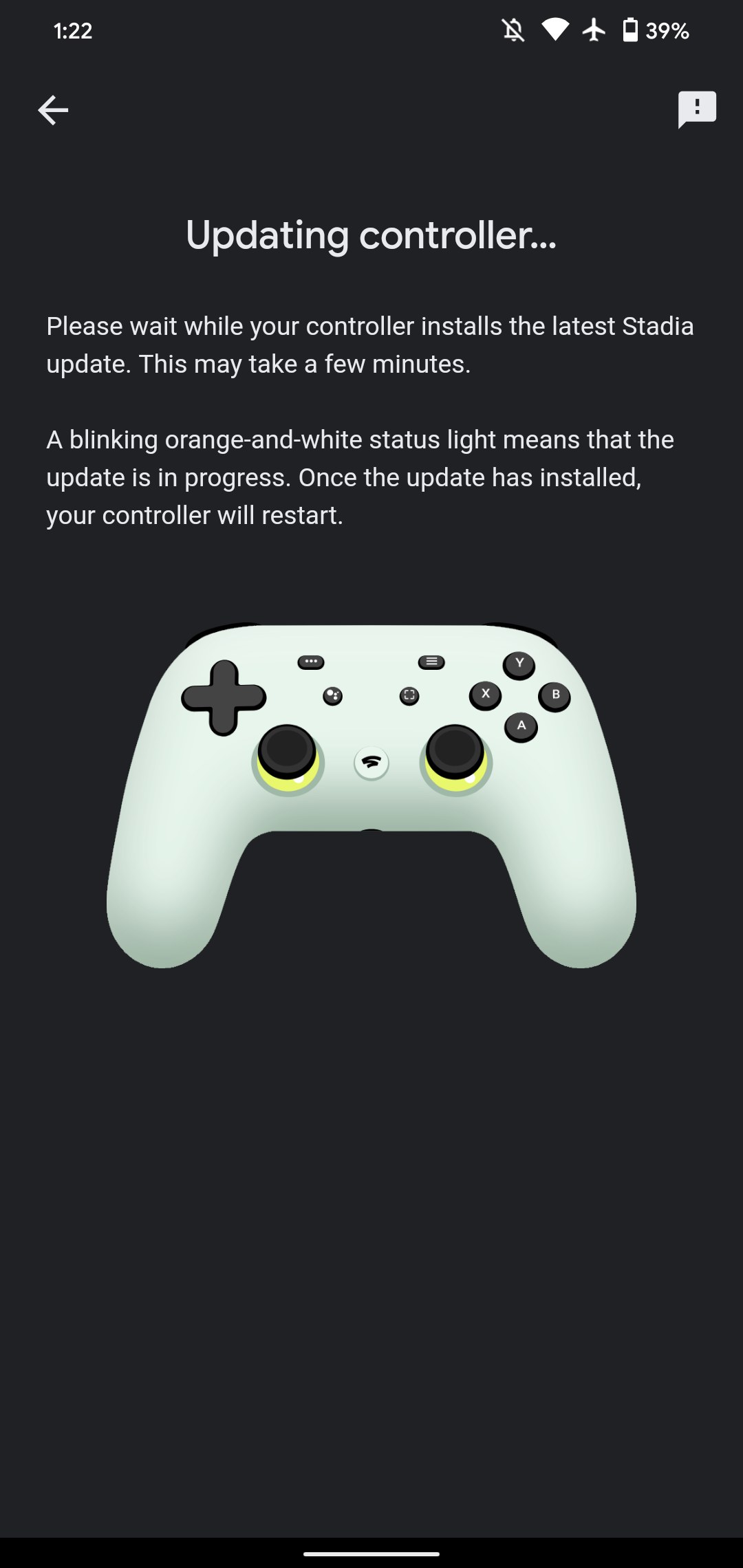 Stadia․com prompting users to install latest Controller update - 9to5Google