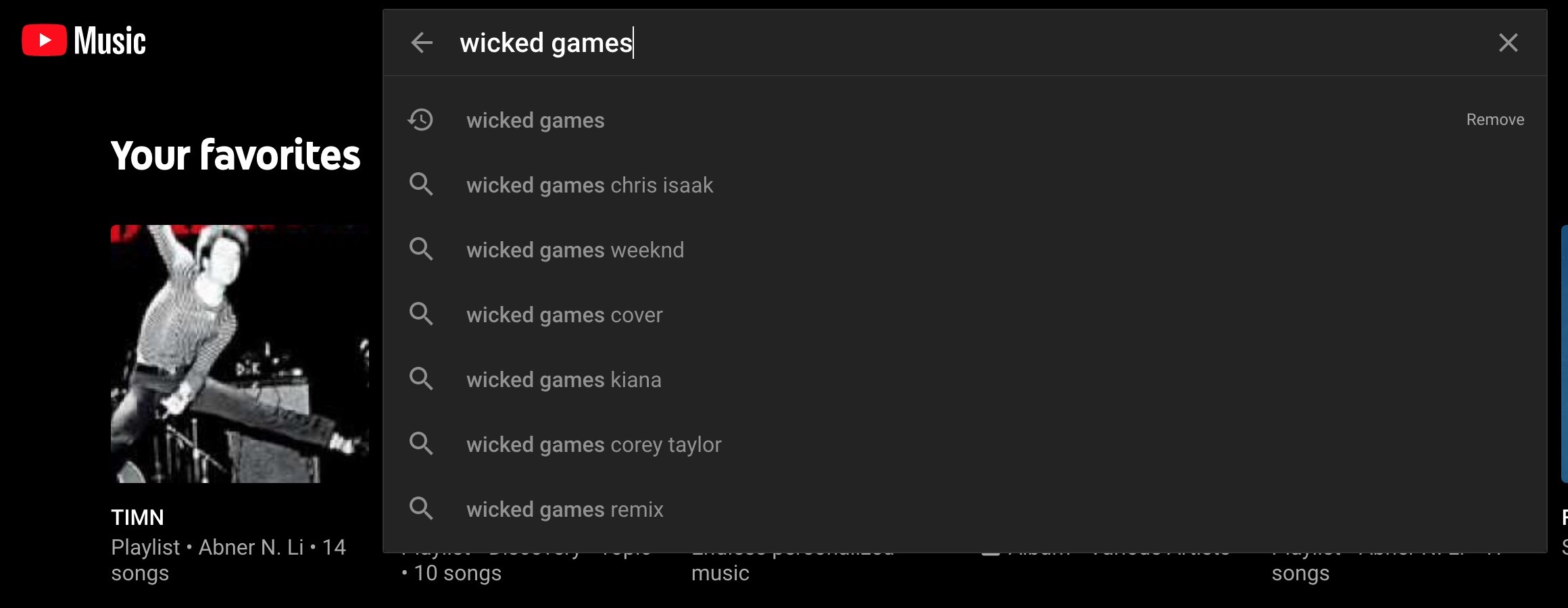 YouTube Music search showing inline results, like Play Music - 9to5Google