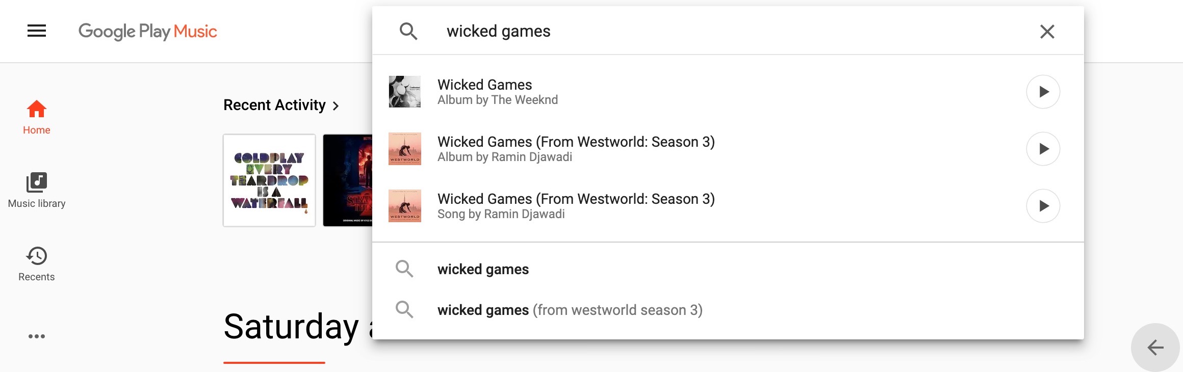 YouTube Music search showing inline results, like Play Music - 9to5Google