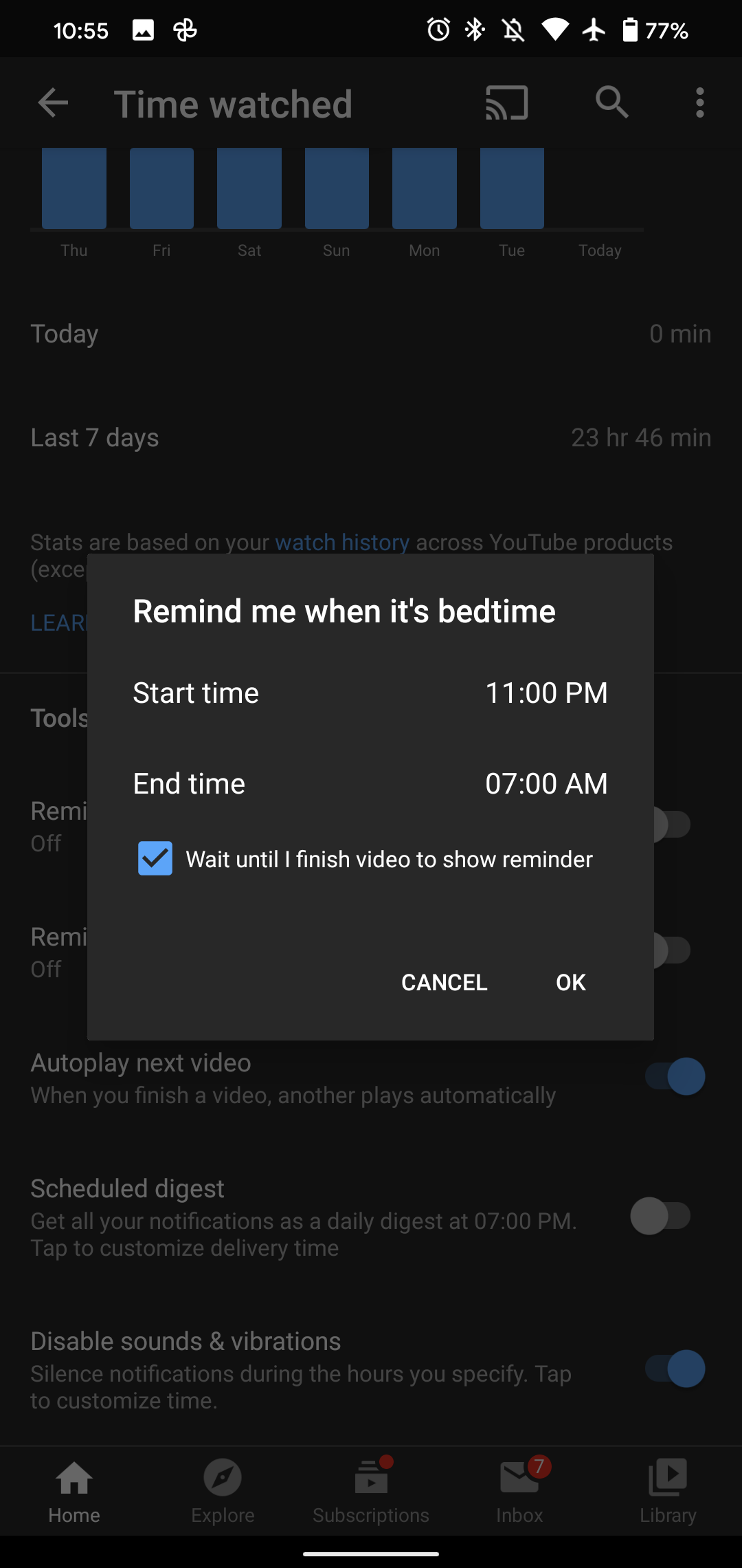 YouTube for Android and iOS rolling out bedtime reminders - 9to5Google