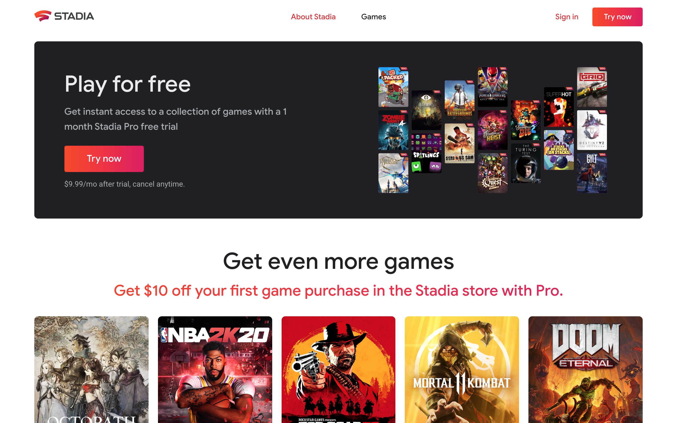 Stadia website for new users redesigned with games list - 9to5Google