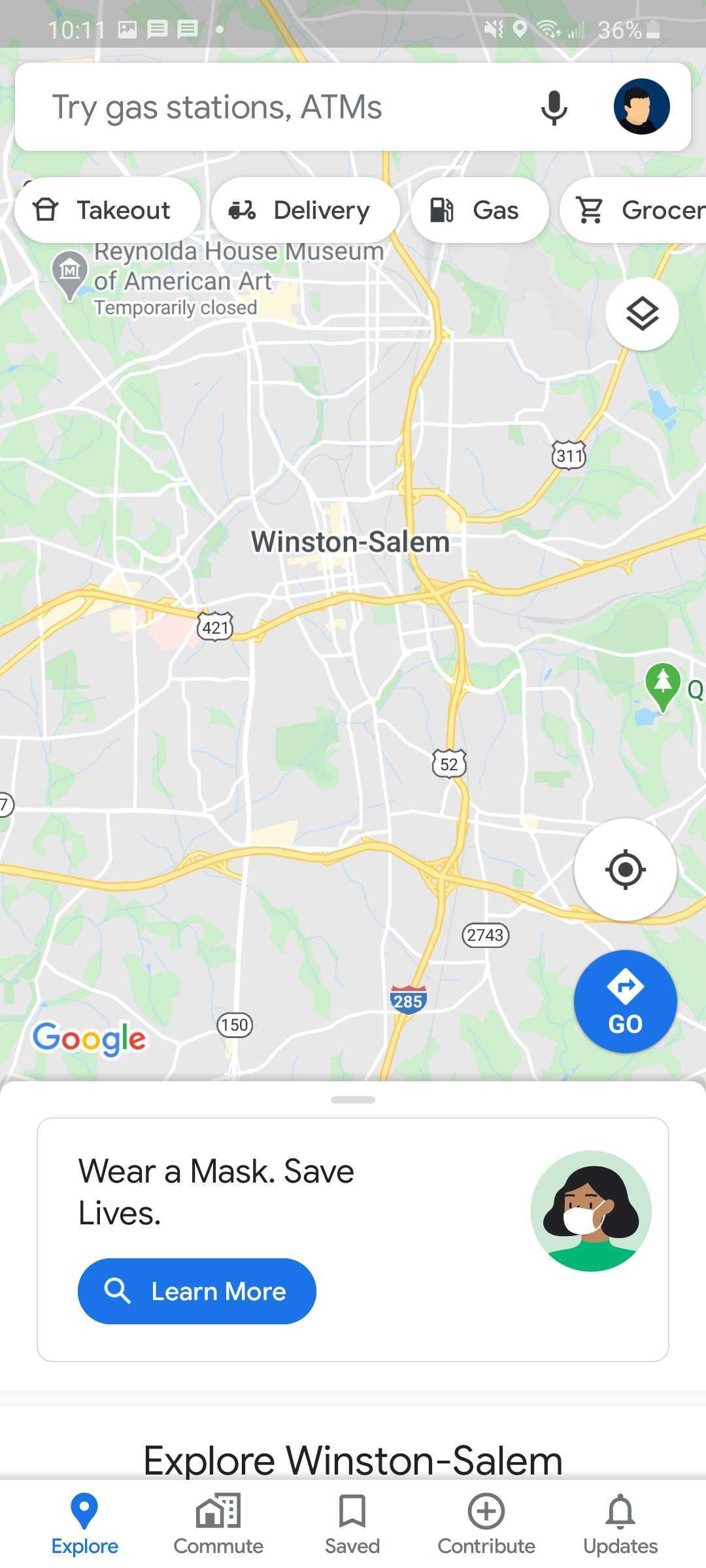 Google Maps adds 'Wear a Mask. Save Lives" banner - 9to5Google