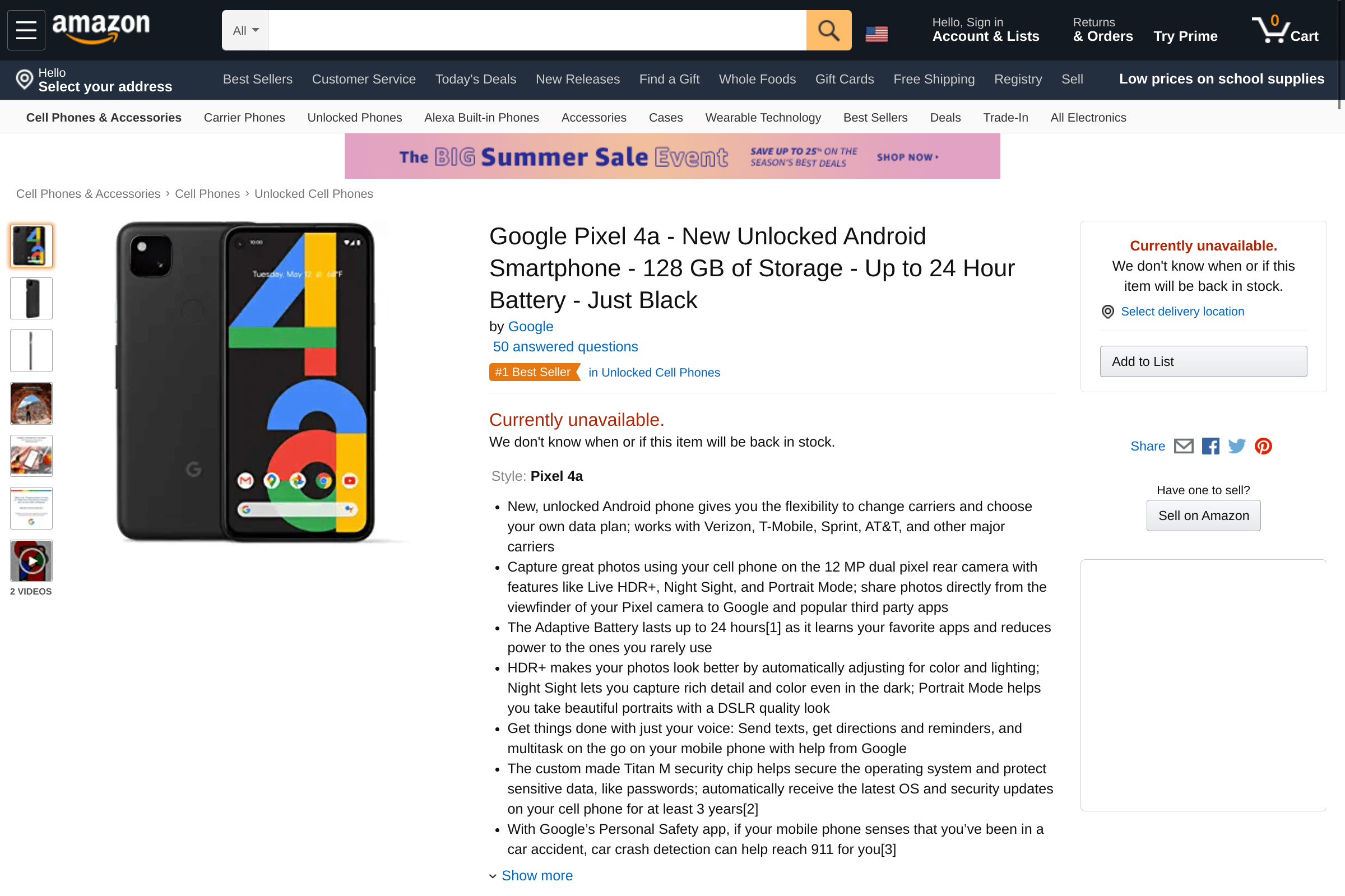 Pixel 4a preorders sell out on Amazon, now "#1 Best Seller' - 9to5Google