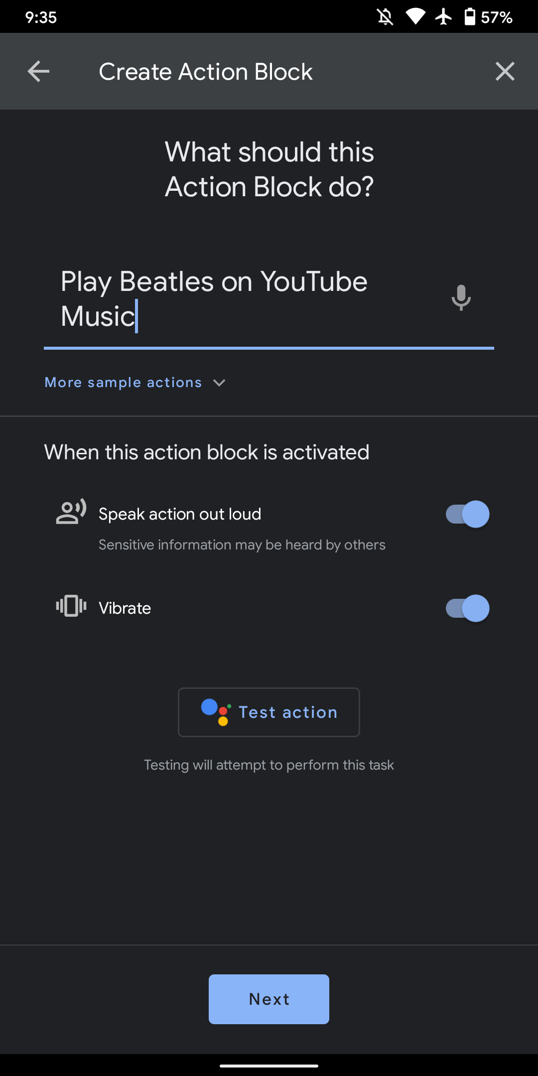 Google updates Action Blocks with dark theme, vibration - 9to5Google