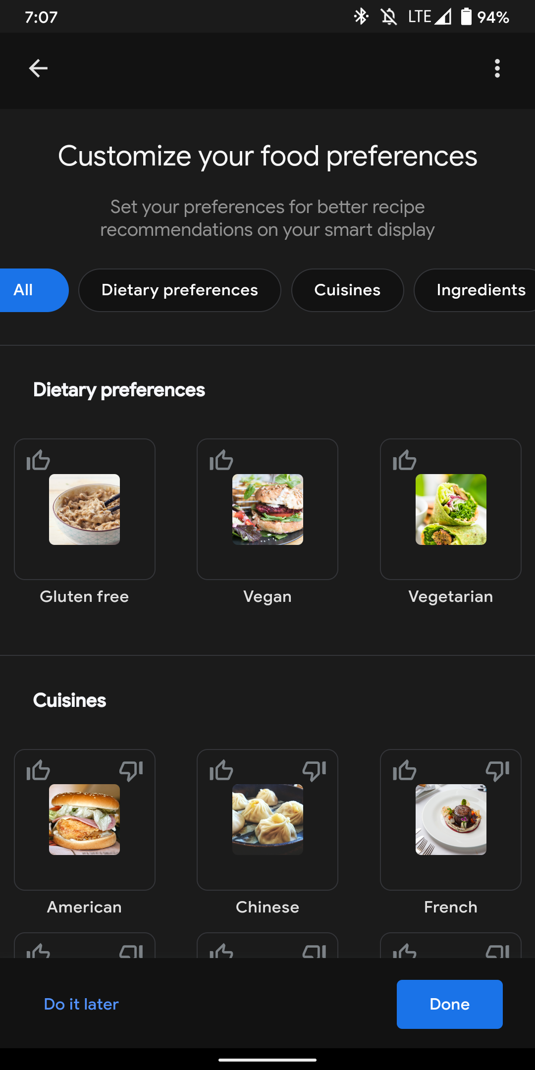 Google Assistant redesigns ‘Food preferences' w/ cuisines - 9to5Google