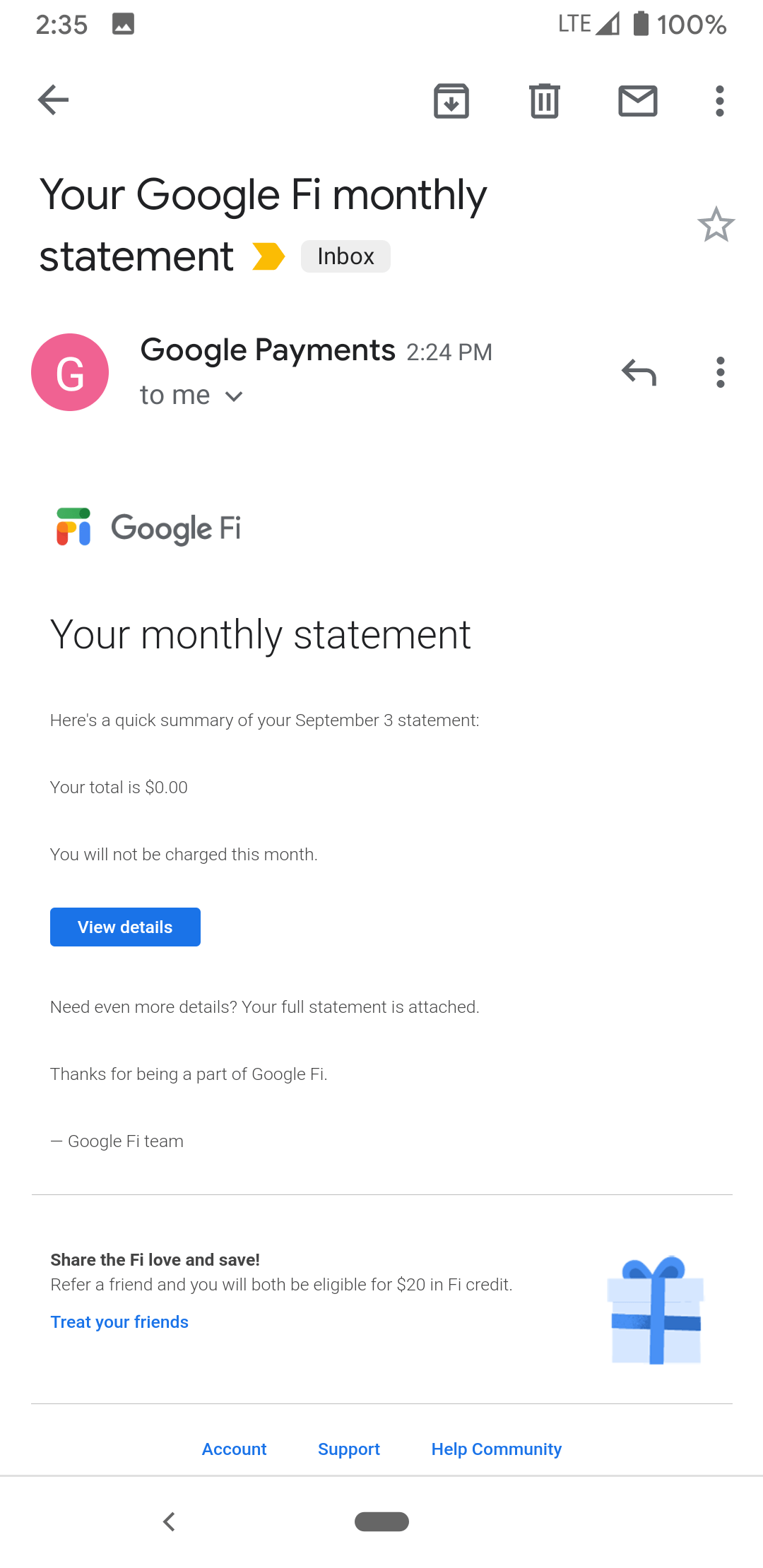 [Update: Fix] Google Fi bug sees subscribers get billed $0 - 9to5Google