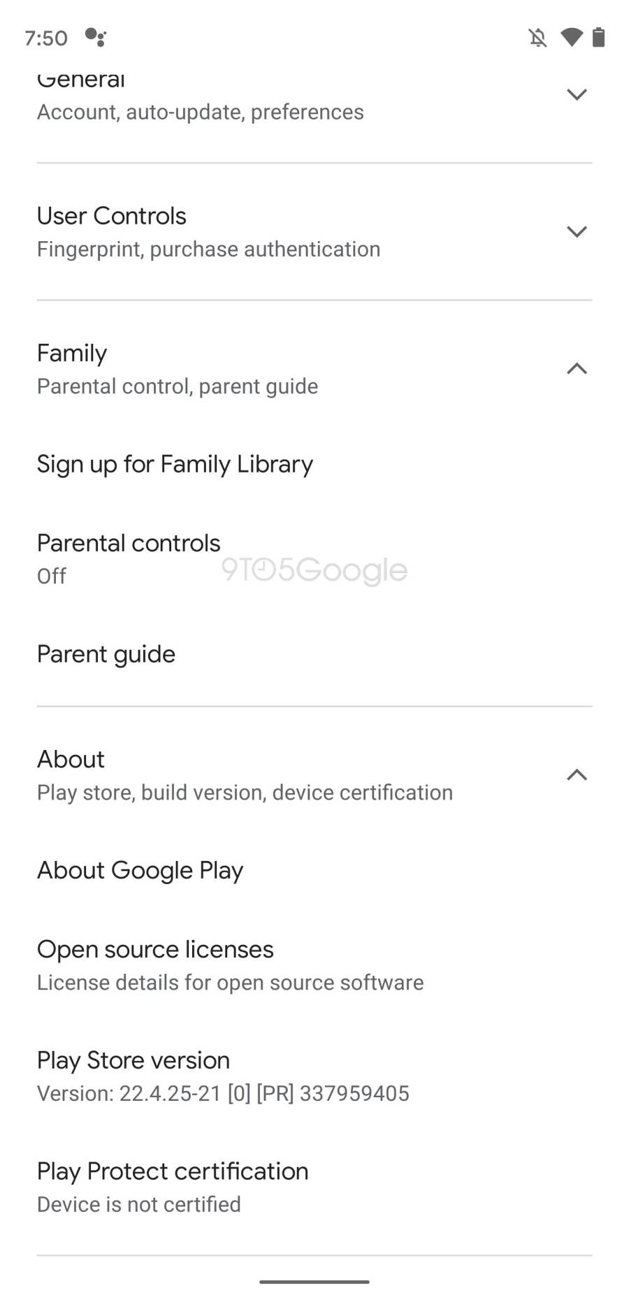 Google Play Store for Android preps new settings page - 9to5Google