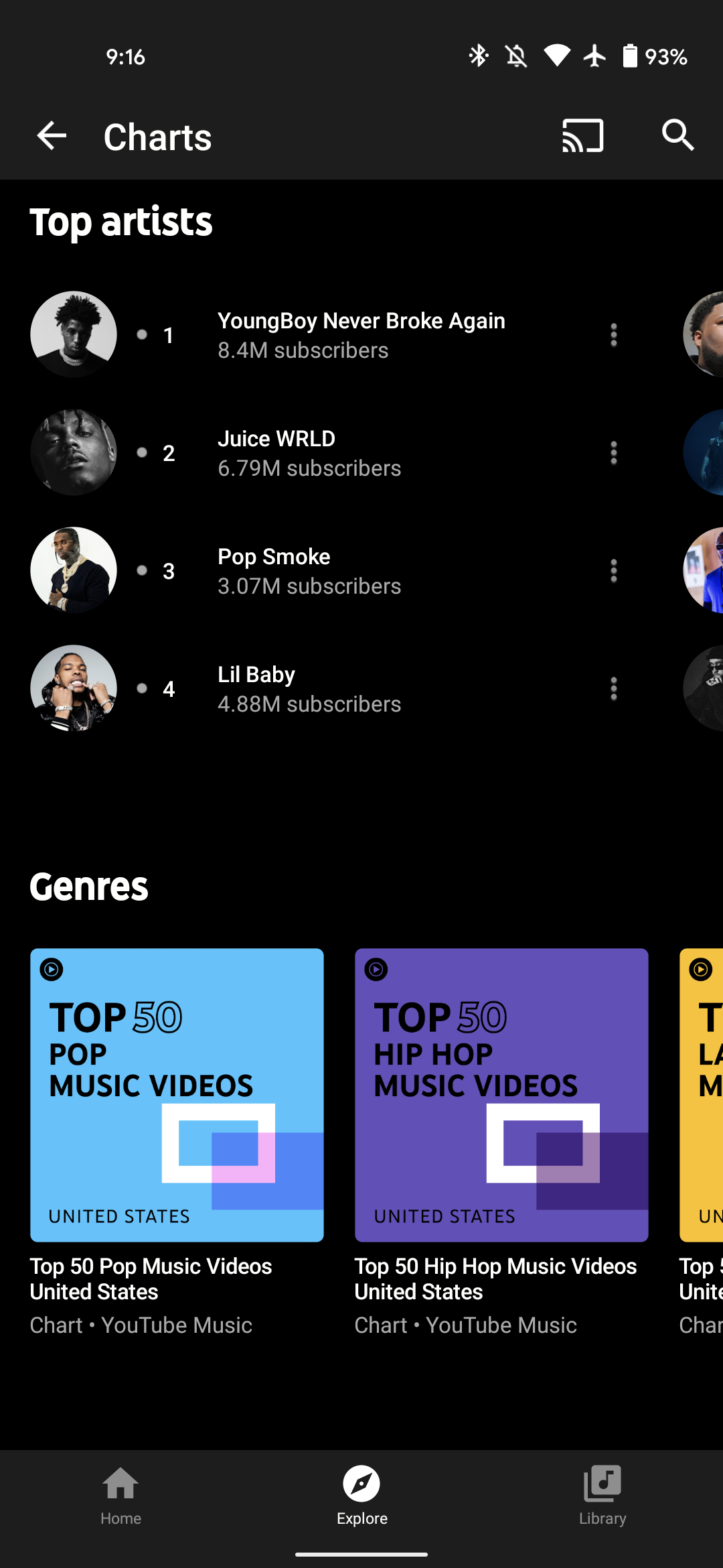 YouTube Music's Explore tab now lets you see top charts - 9to5Google