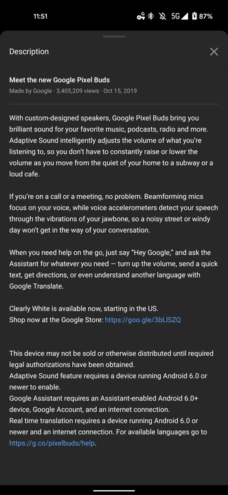 YouTube for Android testing fullscreen 'Descriptions' sheet UI - 9to5Google