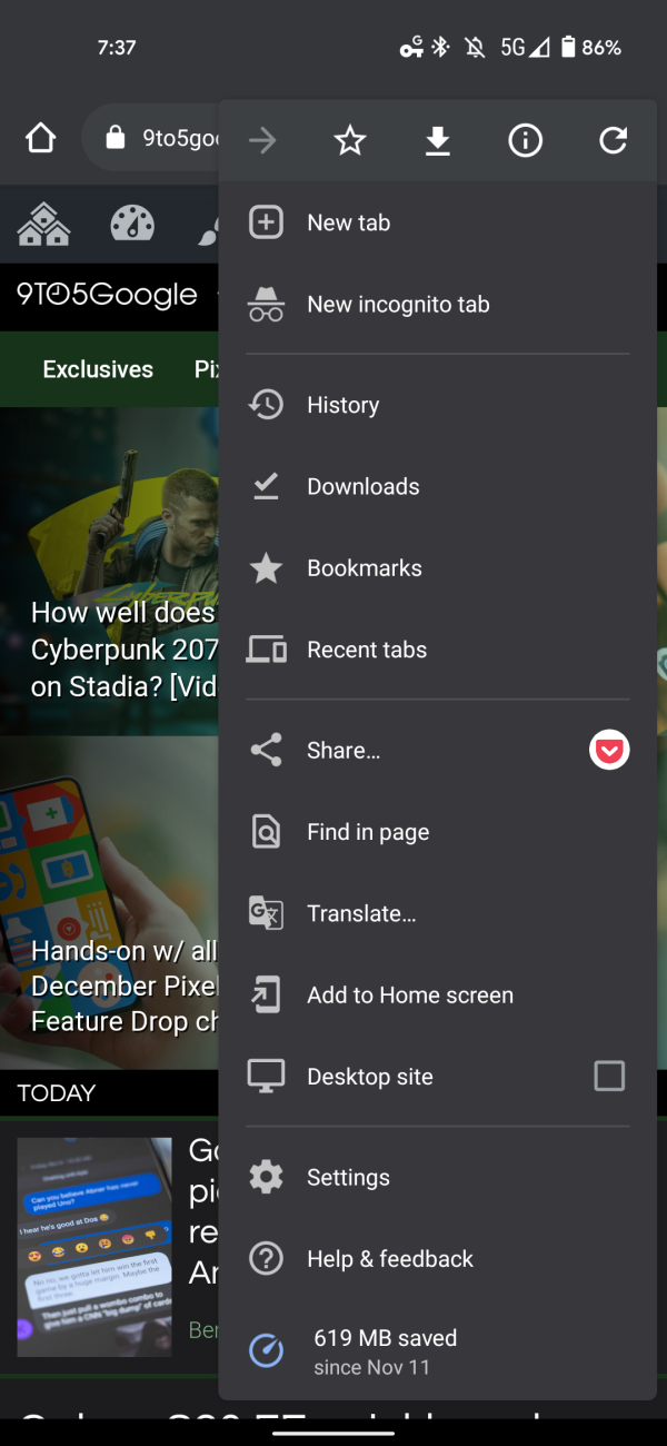 Chrome for Android adds helpful icons to the overflow menu - 9to5Google